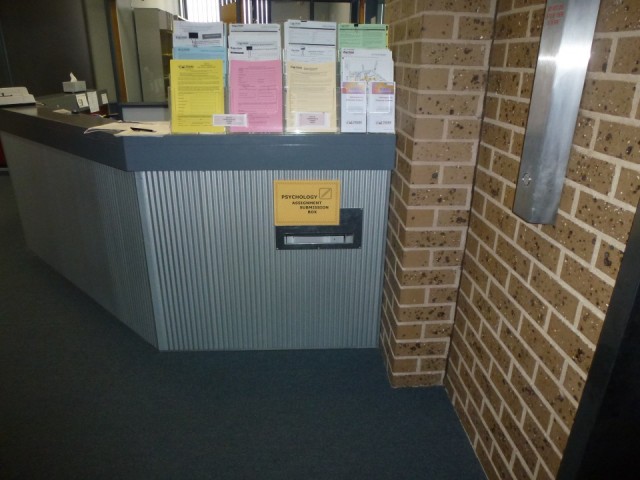 Psychology assignment submission box at LaTrobe Bendigo – StudentVIP